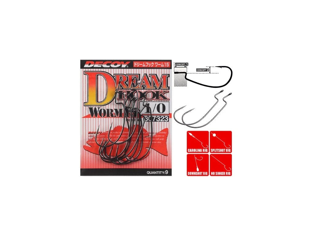 Decoy Dream Hook Worm15 – Versatile Hook for Finesse Fishing
