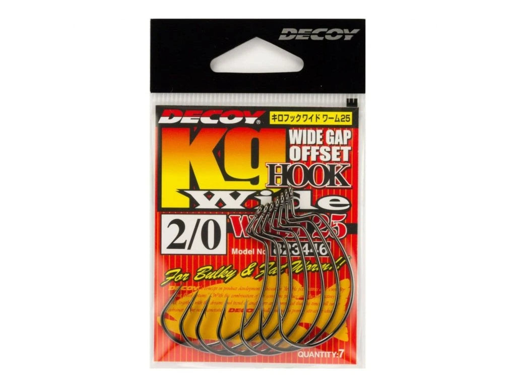 Decoy Worm 25KG Hook Wide – Ultra-Wide Gape Hook for Large Soft Baits